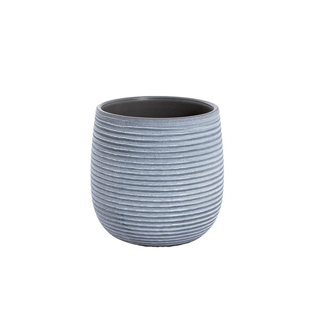 Ceramic Belly Ribbed Round Pot – Paws & Ponies